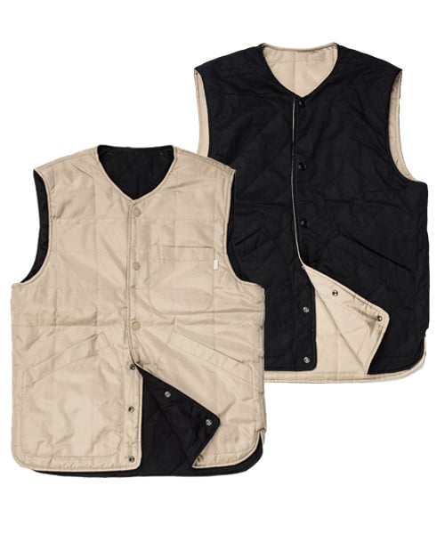 바스틱(VASTIC) 리버시블 퀼팅 패딩 베스트_블랙/베이지 - 사이즈 & 후기 | 무신사