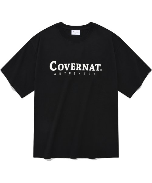 MUSINSA | COVERNAT Authentic Logo T-Shirt Black