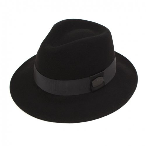 MUSINSA | UNIVERSAL CHEMISTRY Black Metal Line Short Fedora Short fedora