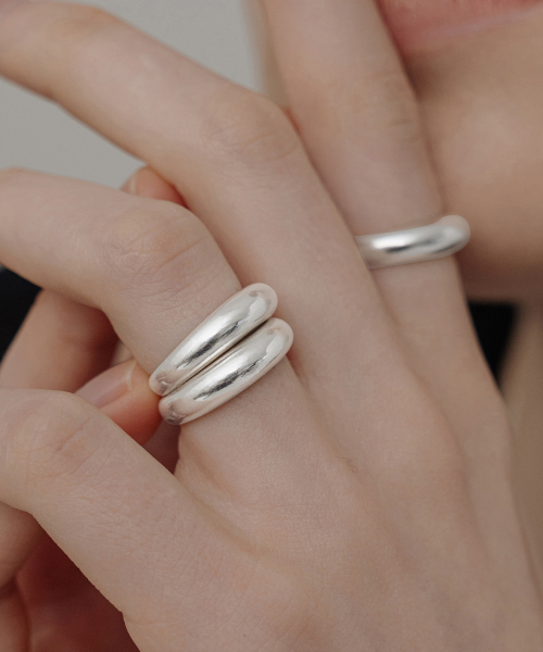 MUSINSA | TOU [Silver925] 96 Semi Matte Bulging Silver Ring