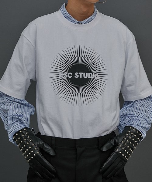 MUSINSA | ESC STUDIO ESC logo T-shirt (White)