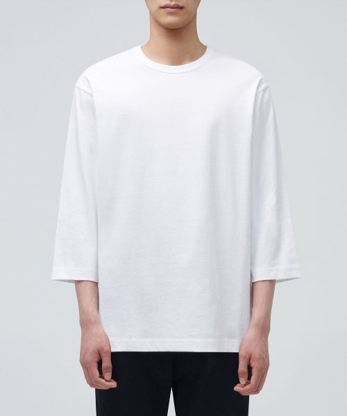 MUSINSA | MUSINSA STANDARD Crew Neck Capri T-Shirt [White]