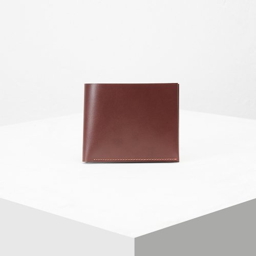 MUSINSA | TRILLION HANDMADE COMPACT HALF WALLET RED BROWN INCW90404K