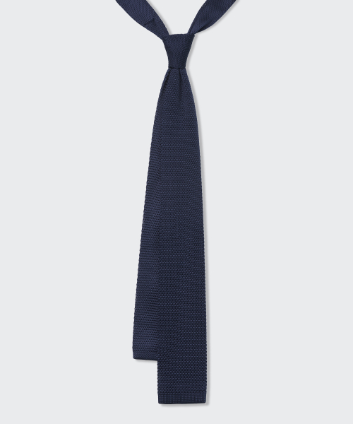 MUSINSA | MUSINSA STANDARD Solid Knit Tie [Navy]