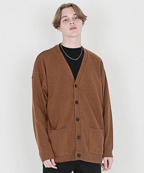 MUSINSA | CPGN STUDIO OVERSIZED LAMBSWOOL BASIC CARDIGAN CAMEL