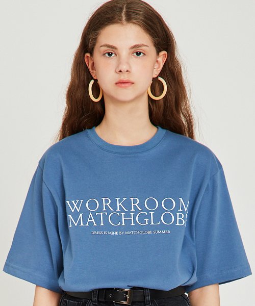 MUSINSA | MATCHGLOBE MG9S BASIC LOGO TEE (DARK BLUE)