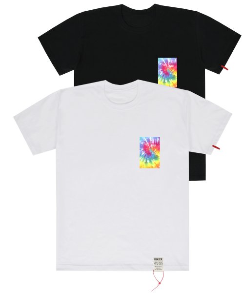 MUSINSA | GRAVER [UNISEX] TIE-DYE TONGS PRINTED SHORT SLEEVE T-SHIRT ...