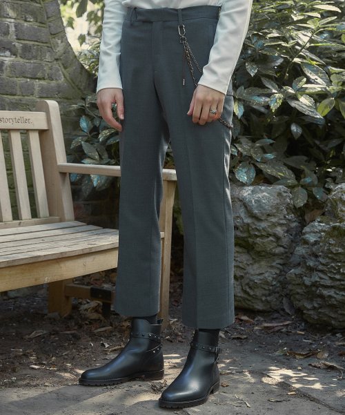 벨리에(BELIER) Wool-Blend Straight-leg Trousers - Chacoal Grey [울 수트 팬츠 ...