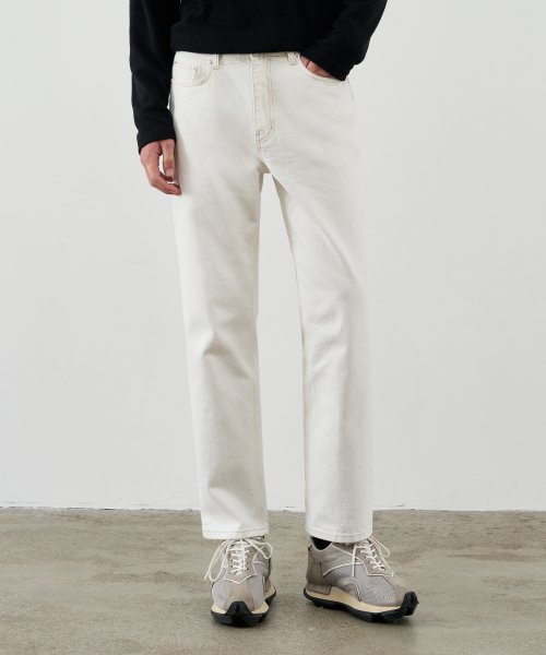 MUSINSA | DRAW FIT Usual New Straight Denim Pants [WHITE]