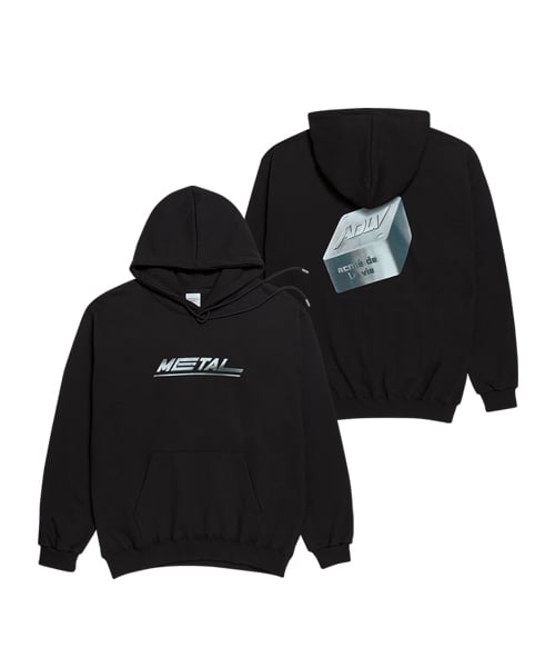 아크메드라비(ACME DE LA VIE) ADLV METAL HOODIE BLACK - 109,000 | 무신사 스토어