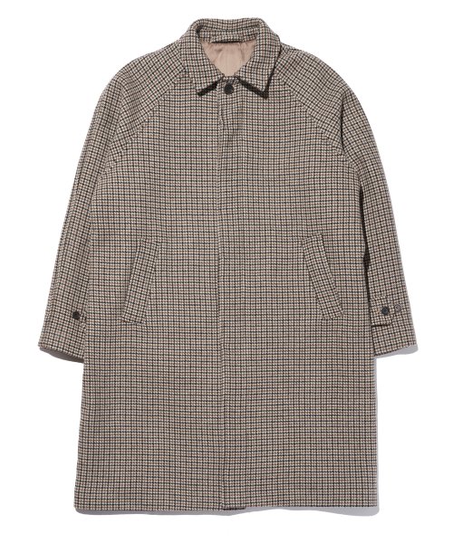 MUSINSA | BRUMAN Balmacaan Coat (Gun Club Check)
