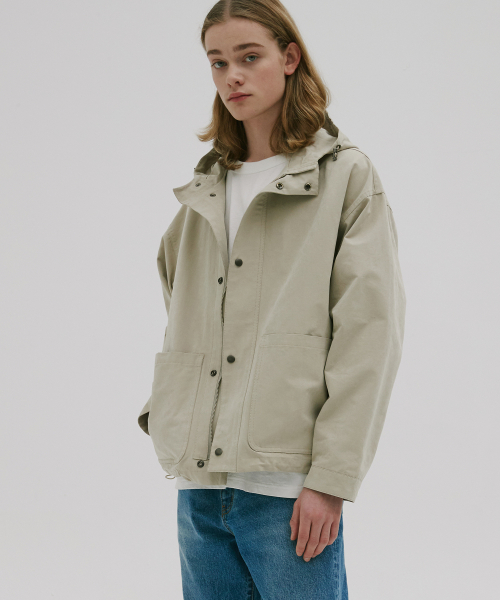 MUSINSA | GOODHOBBYCLUB Daily Hooded Jacket_Beige