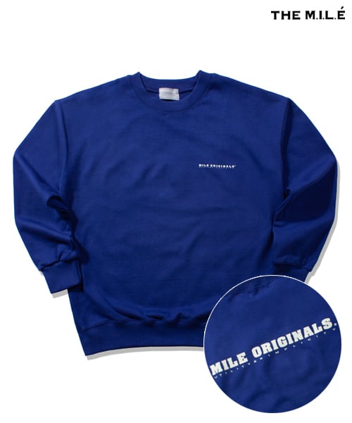 MUSINSA | THEMILE ML Original Crew Neck Sweatshirt [Cobalt Blue]