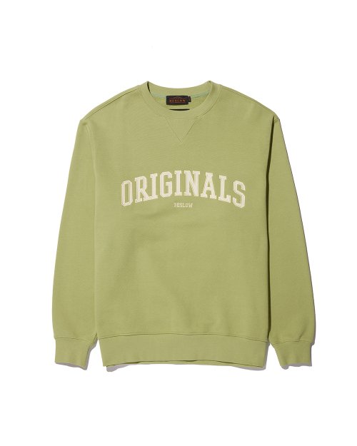MUSINSA | BESLOW [ORIGINALS] ARC LOGO SWEATSHIRT_AVOCADO