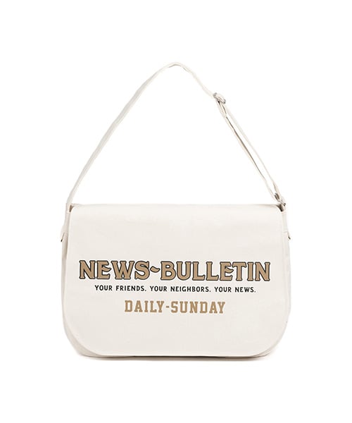 MUSINSA | WILD BRICKS CANVAS NEWSBOY BAG (ivory)