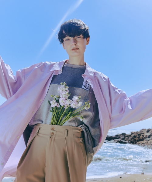MUSINSA | ORDINARY PEOPLE COLLAGE PANEL DARK&LIGHT GRAY SWEATSHIRTS