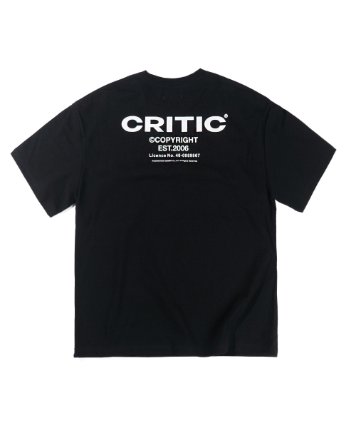 MUSINSA | CRITIC BACKSIDE LOGO SHORT SLEEVE T-SHIRT BLACK
