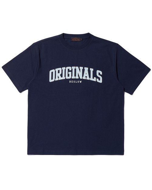 MUSINSA | BESLOW [ORIGINALS] ARC LOGO T-SHIRT_NAVY