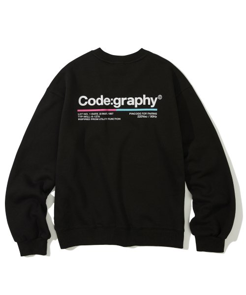 MUSINSA | Codegraphy Color Chip Logo Crew Neck Black