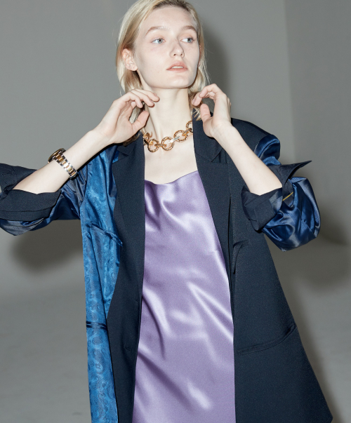 클루 드 클레어(CLUE DE CLARE) oversized pattern jacket Navy - 171,500 | 무신사 스토어