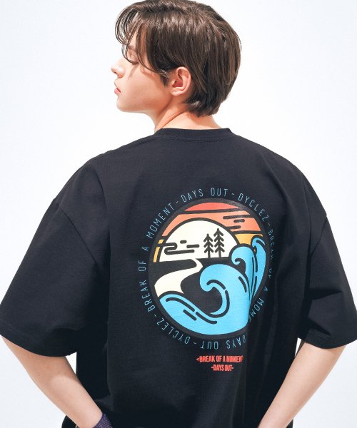 다이클레즈(DYCLEZ) 선셋웨이브 반팔 블랙 STST5139 - 사이즈 & 후기 | 무신사