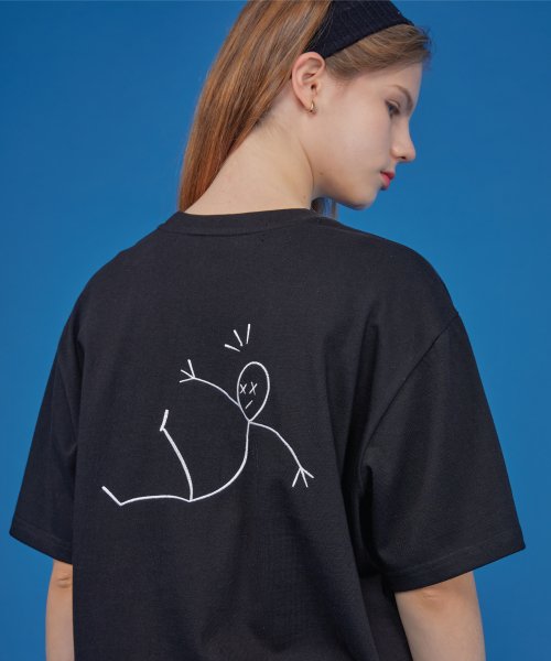 MUSINSA | CPGN STUDIO [16S] SLIDING CPGN EMBROIDERED SHORT SLEEVE BLACK