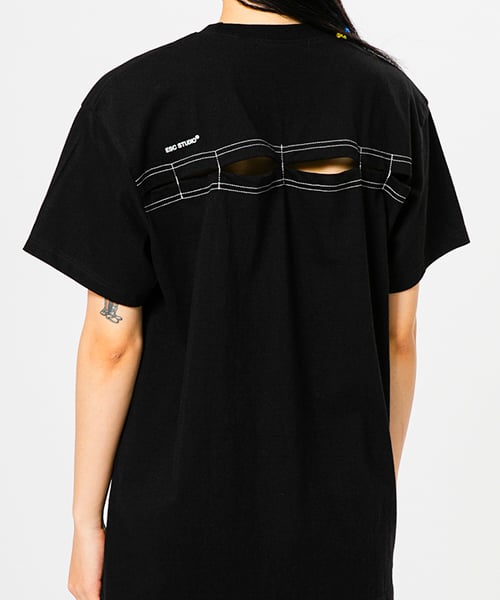 MUSINSA | ESC STUDIO Back slit t-shirt(black)
