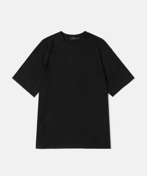 MUSINSA | DIAMOND LAYLA Summer Linen Base Short Sleeve T39 Black