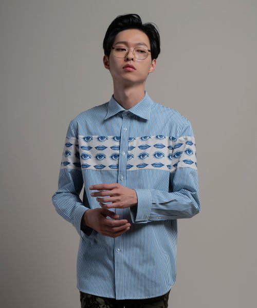 조렌즈 까르띠스(JORENZ CARTIESS) 와이드 카라 스트라이프 베이직 셔츠 - 사이즈 & 후기 | 무신사