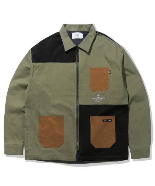 MUSINSA | CRITIC PATCHWORK FIELD JACKET KHAKI