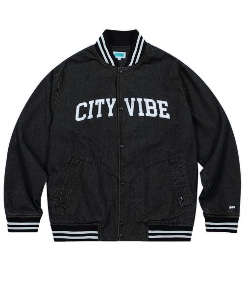 마크엠(MARKM) City Vibe Denim Stadium Jacket Black - 사이즈 & 후기 | 무신사
