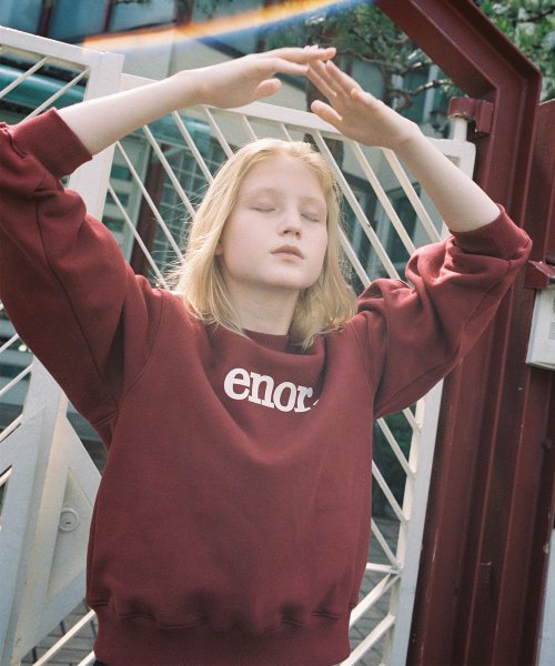 MUSINSA | EN OR ENOR LOGO SWEATSHIRT - RED