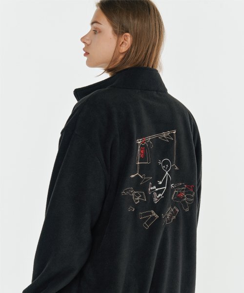 MUSINSA | CPGN STUDIO CLOSET comme FLEECE ZIPUP JAKET black