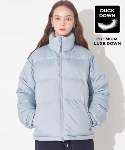 MUSINSA | LADY VOLUME MINIMAL MATT DUCK DOWN PADDING_SKY BLUE
