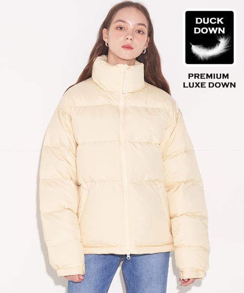 MUSINSA | LADY VOLUME MINIMAL MATT DUCK DOWN PADDING_YELLOW