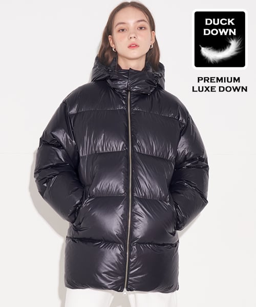 MUSINSA | LADY VOLUME LDVM HOOD HALF DOWN PADDING_BLACK