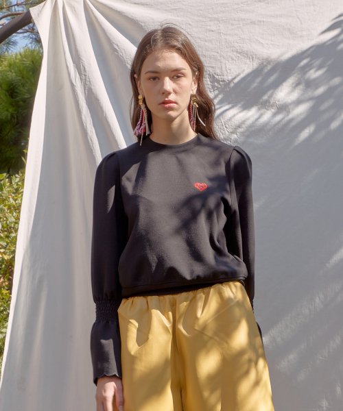 MUSINSA | JULIY＆CALLA 20FW Julie Love Sweatshirt Black