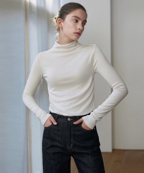 MUSINSA | NICK&NICOLE High Neck Slim Top_4 COLOR