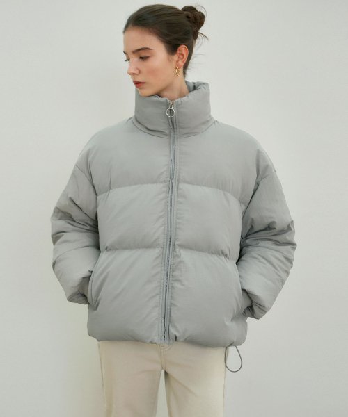 MUSINSA | NICK&NICOLE Minimal Down Over Short Padding_Light Gray