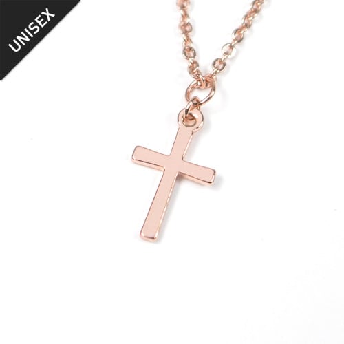 [글로리아덴] [남여공용] 써지컬 심플 크로스 목걸이 (ROSEGOLD) / GHMN-108 GHMN-108 : 에누리 가격비교