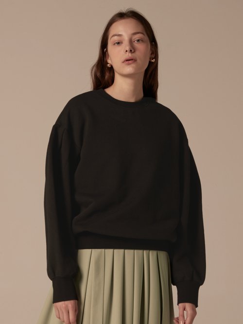 MUSINSA | BEMUSE MANSION Oversized volume sleeve mtm - Black