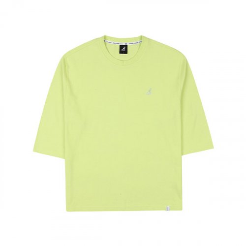 MUSINSA | KANGOL Basic symbol 3/4 sleeve 6112 neon