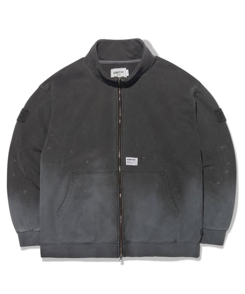 MUSINSA | CRITIC PIGMENT ZIP-UP JACKET BLACK
