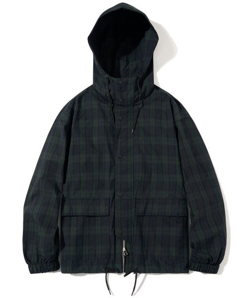 MUSINSA | PARTIMENTO [Black Watch] Code Hooded Zip-Up Jacket