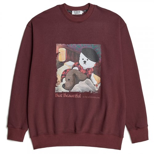MUSINSA | BEYOND CLOSET MOOD FOR LOVE SWEATSHIRT BURGUNDY