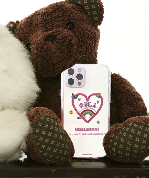 MUSINSA | ROLAROLA (PC-21107) HEART LOGO HALF MIRROR PHONE CASE MULTI