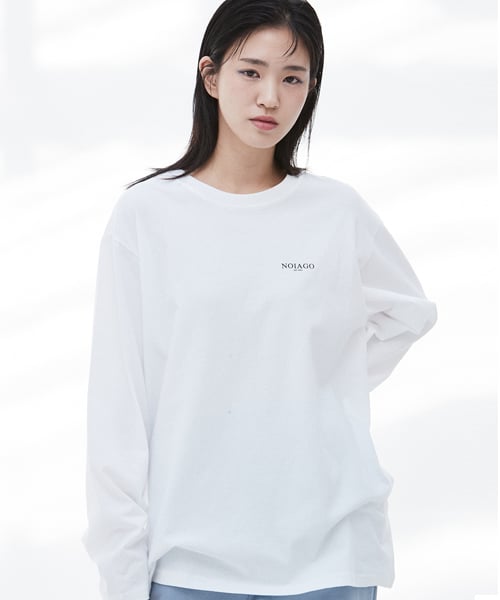 MUSINSA | NOIAGO NOI317 Overfit Basic Long Sleeve (White)