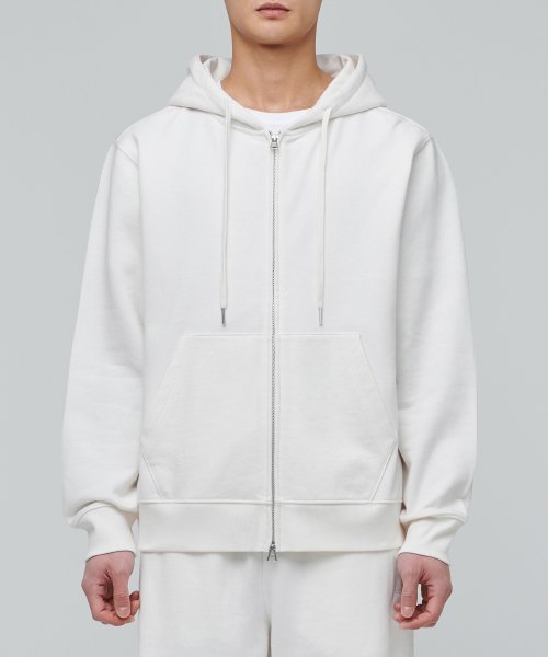 MUSINSA | MUSINSA STANDARD ZIP-UP HOODIE [CREAM]