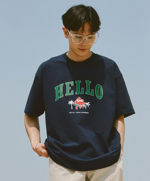 MUSINSA | GOODHOBBYCLUB Hello Water Melon Tea_Navy