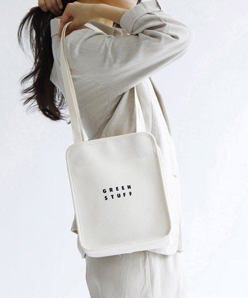 MUSINSA | GREEN STUFF Full Moon Canvas Coated Eco Bag 56 - canvas ivory S